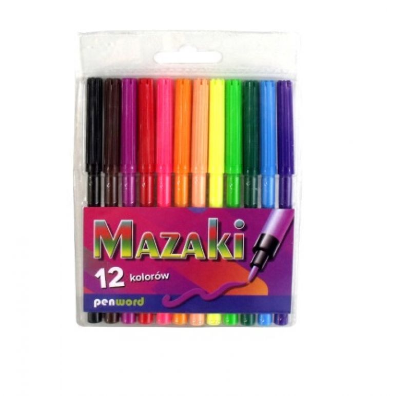 Flomasteri 12 krāsas :: Lutini.lv::Veikals-noliktava,vairumtirdzniecība